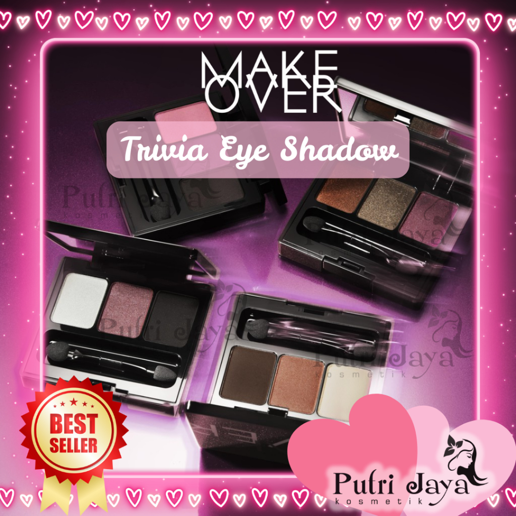 Jual MAKEOVER Trivia Eyeshadow Eye Shadow 3 Warna | Shopee Indonesia