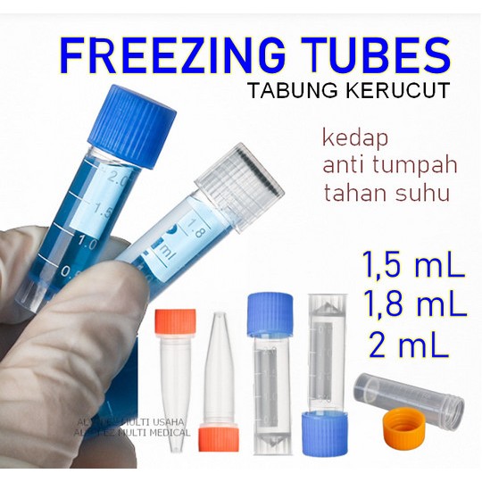 Jual Tabung Serum/Freezing Tubes/Cryo Tube/Cryovial Tube/Tabung Kerucut ...