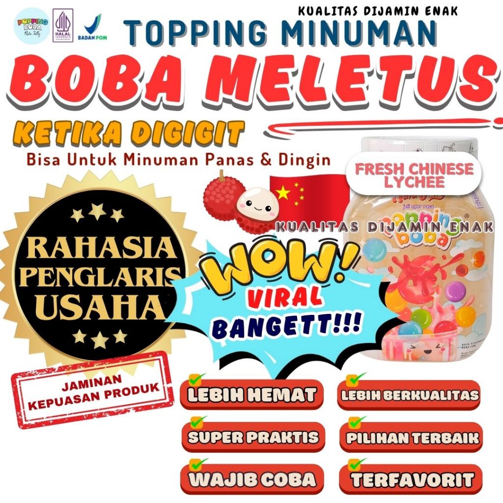 Jual PoppingBobaMeletusDimulutKombinasi TUTU Sirup Gula Aren Brown ...