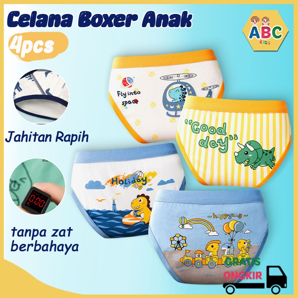 Jual ABC KIDS ISI 4PCS Celana Dalam Anak laki laki Celana anak-anak CD ...