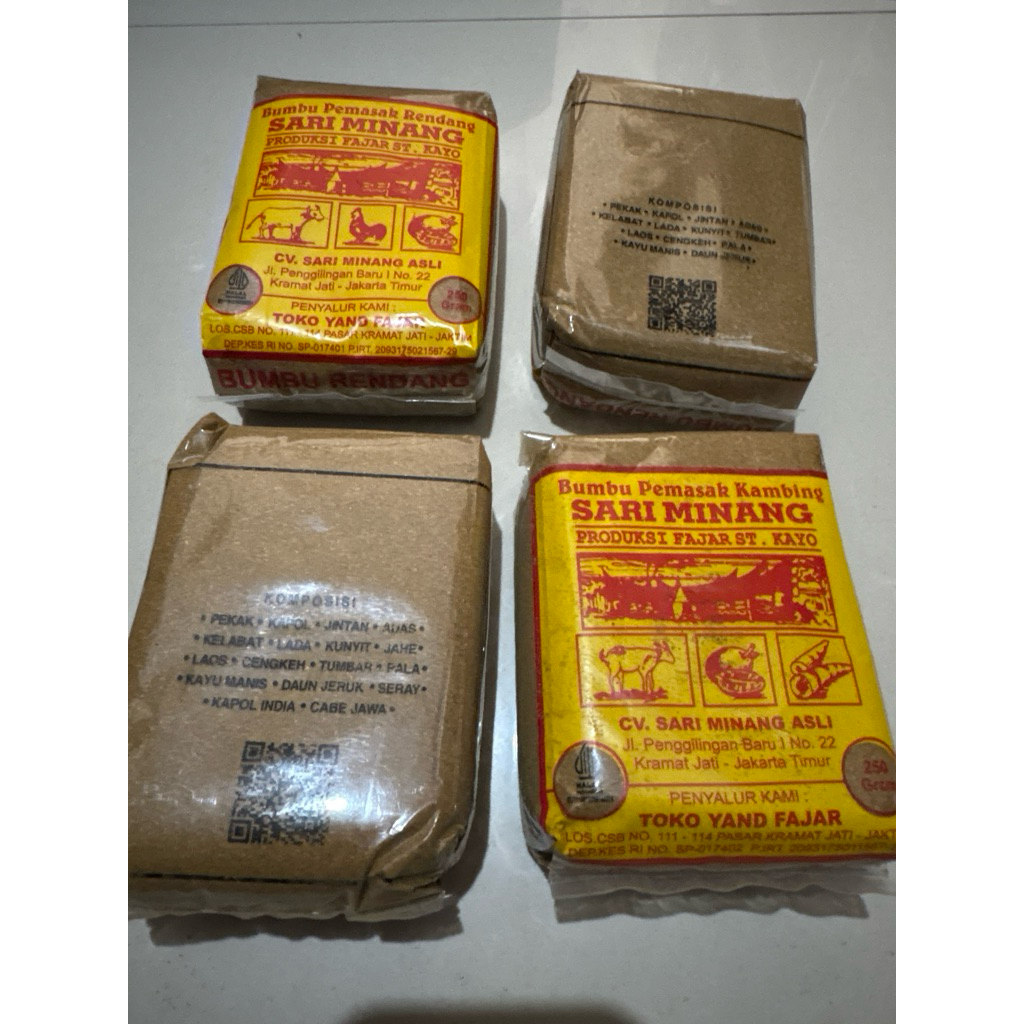 Jual Bumbu pemasak SARI MINANG RENDANG & KAMBING | Shopee Indonesia