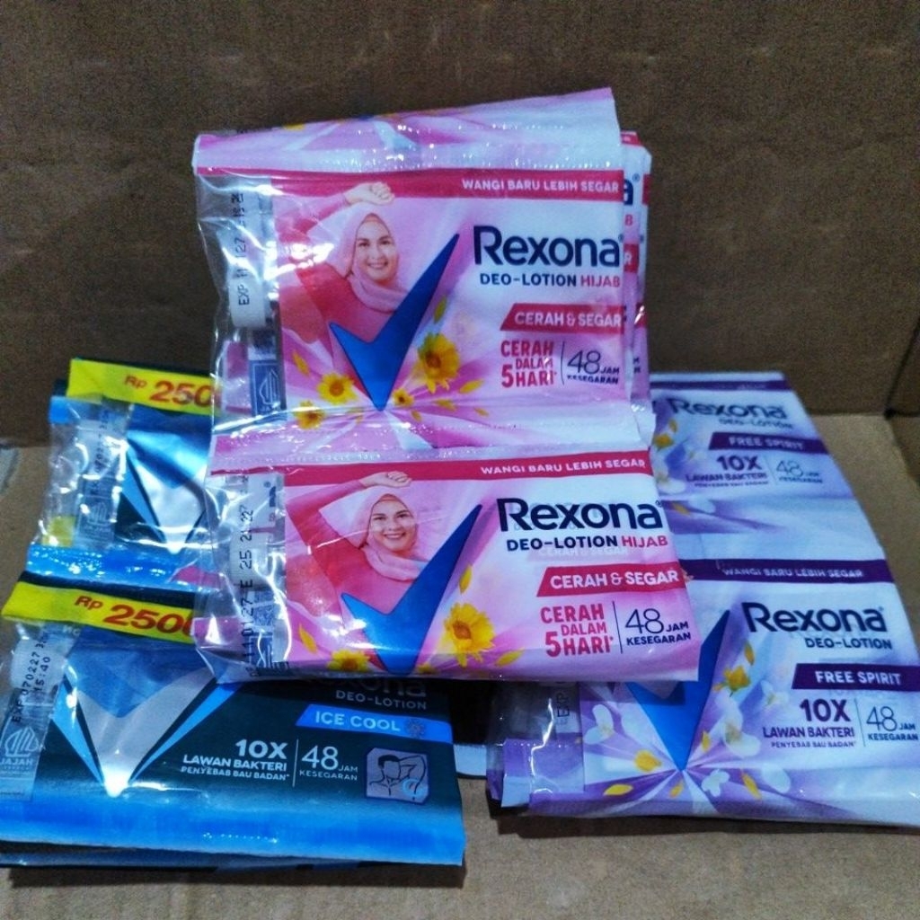 Jual [12pcs] Rexona Deo Lotion Wangi baru Lebih Segar 9gr | Shopee ...