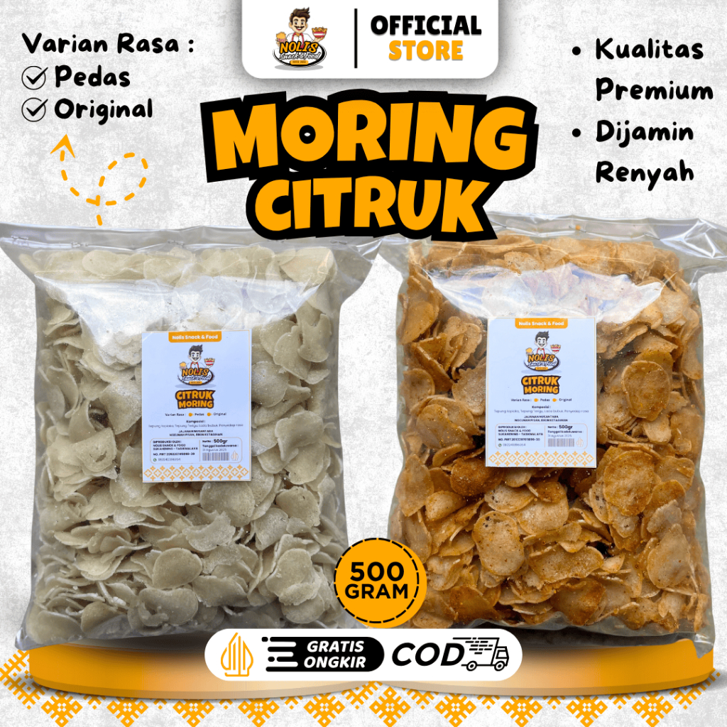 Jual 500gr - Moring Citruk Kriuk Gurih Pedas Khas Tasikmalaya / Cemilan ...