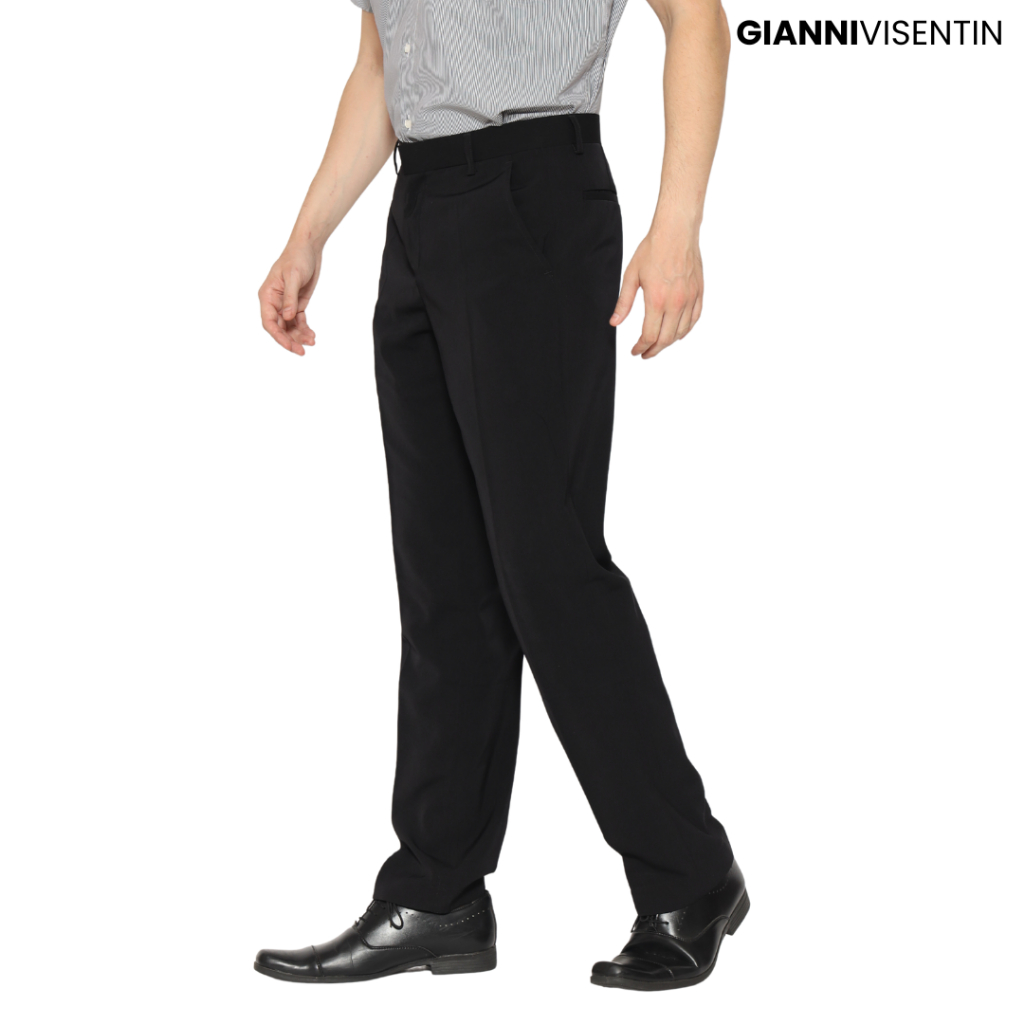 Jual Gianni Visentin Celana Taylor Pria Regular Fit - Hitam | Shopee ...