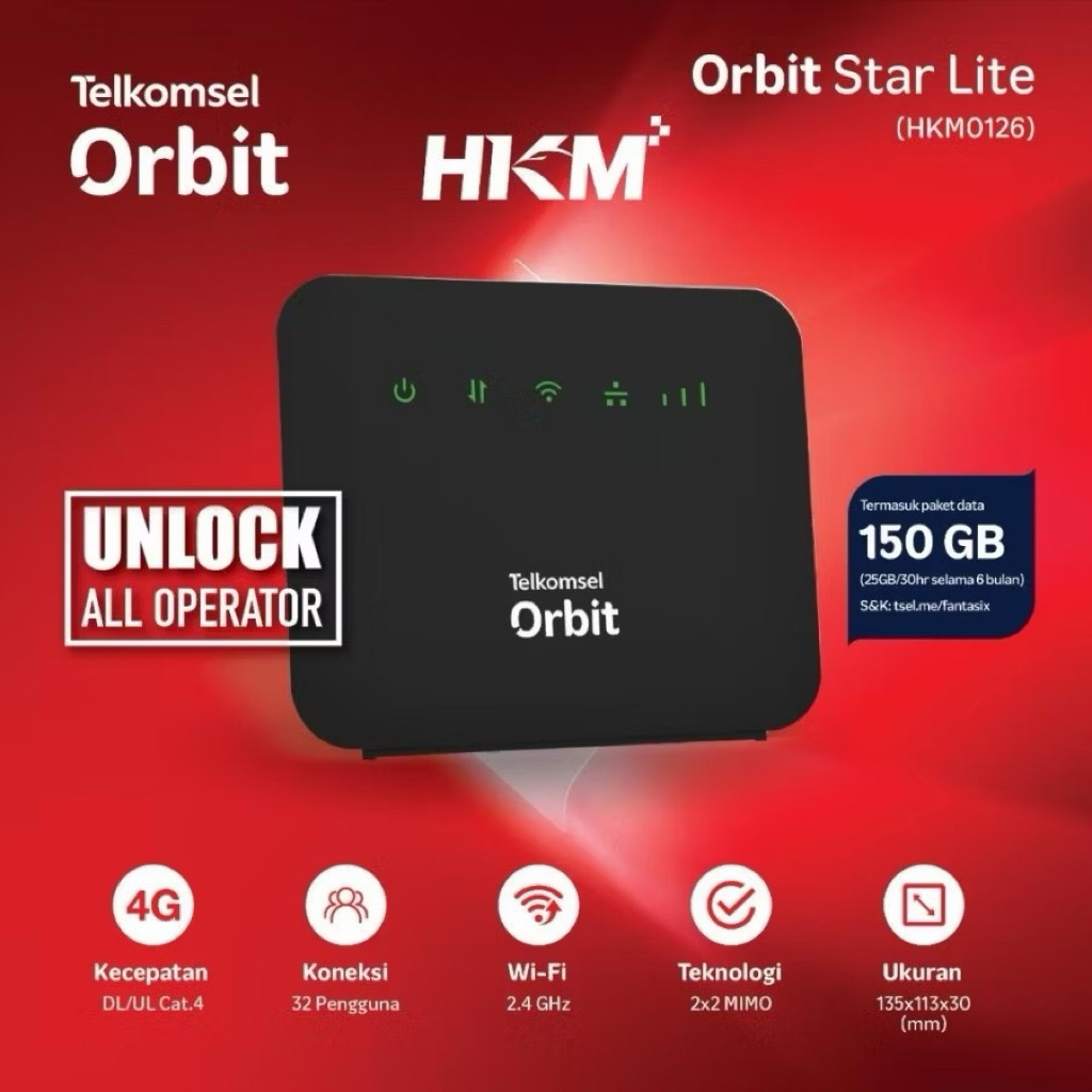 Jual Telkomsel Orbit Star Lite Modem WiFi 4G Free 150GB Kuota | Shopee ...