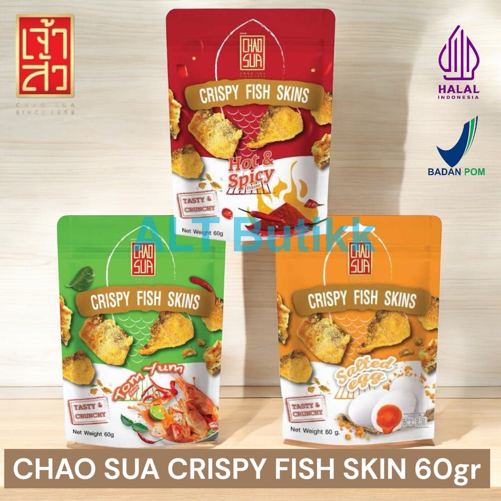 Jual CHAO SUA CRISPY FISH SKIN 60 GR | SALTED EGG - TOM YUM - HOT ...