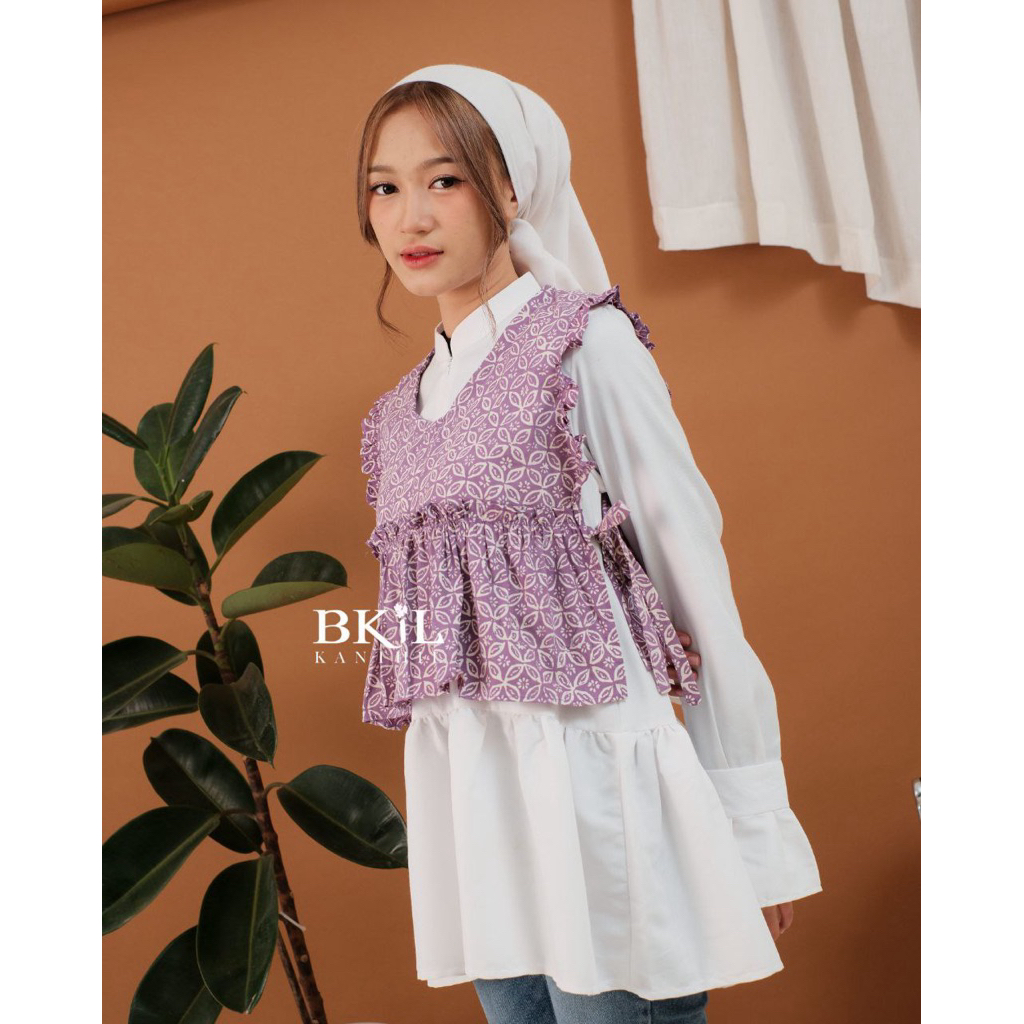 Jual VEST TALI Baju Batik Cap Wanita Modern Seragam Batik Wanita Narita ...