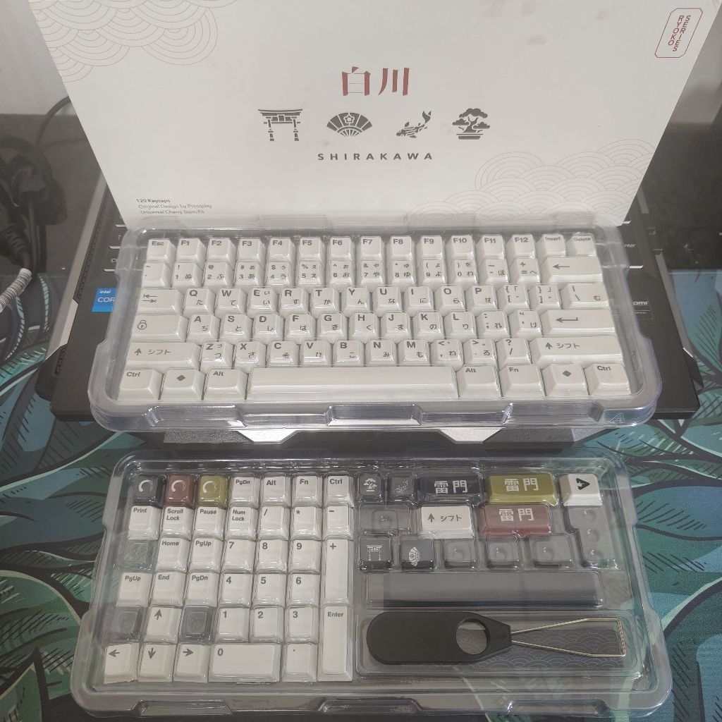 Jual Press Play Shirakawa PBT Keycaps Japanese Root 122 Set Cherry ...