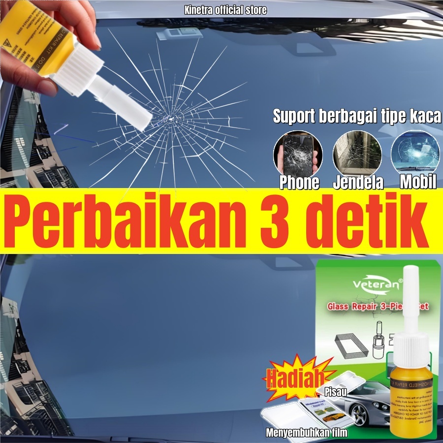Jual lem kaca depan mobil retak tanpa bekas original glass repair kit ...