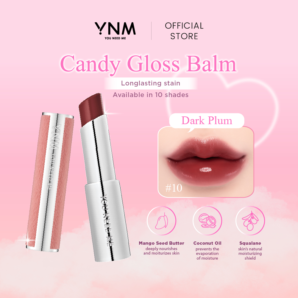 Jual YNM Candy Gloss Balm – 10 Dark Plum | Glossy Plum Lip Balm Korea | Melembabkan | Untuk Look ...
