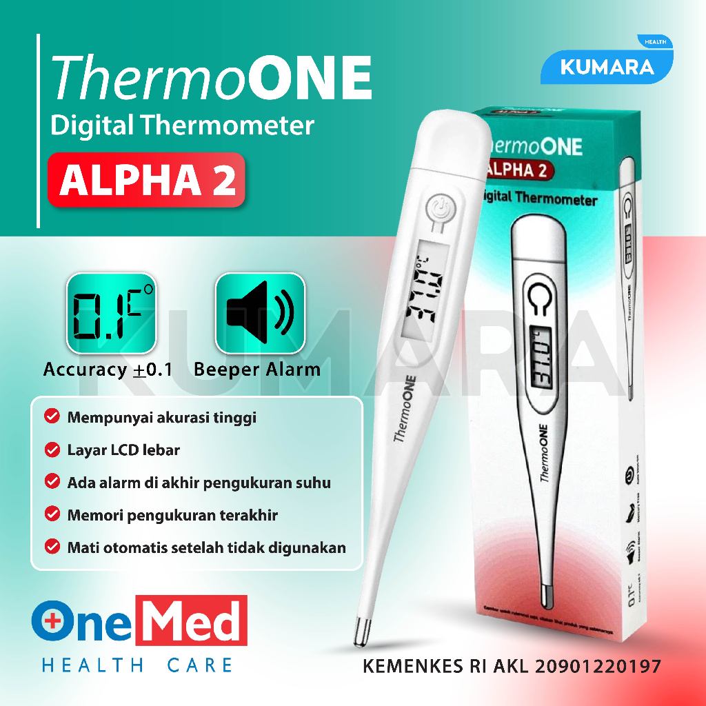 Jual ONEMED - Termometer Digital ThermoOne Alpha 2 | Shopee Indonesia