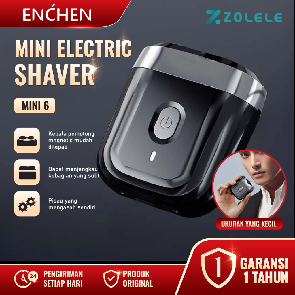 Jual ENCHEN Alat Cukur Mini 6 Portable Mini Shaver Jenggot Elektrik ...
