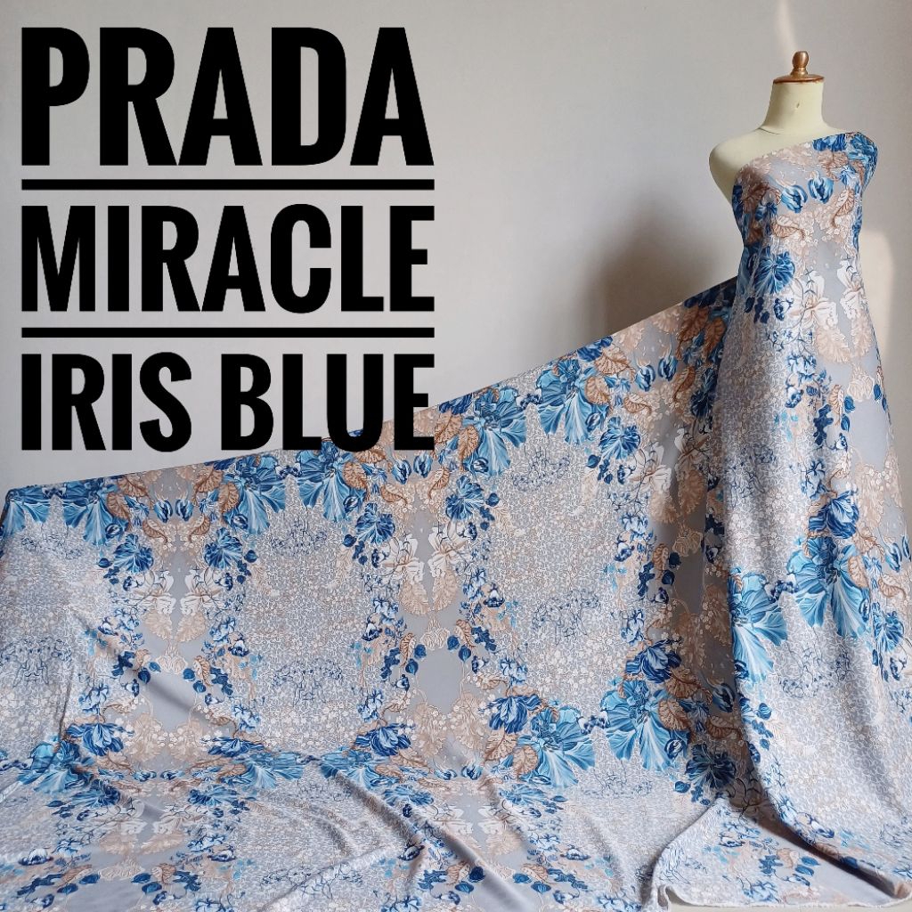 Jual KAIN PRADA MIRACLE IRIS BLUE | Shopee Indonesia