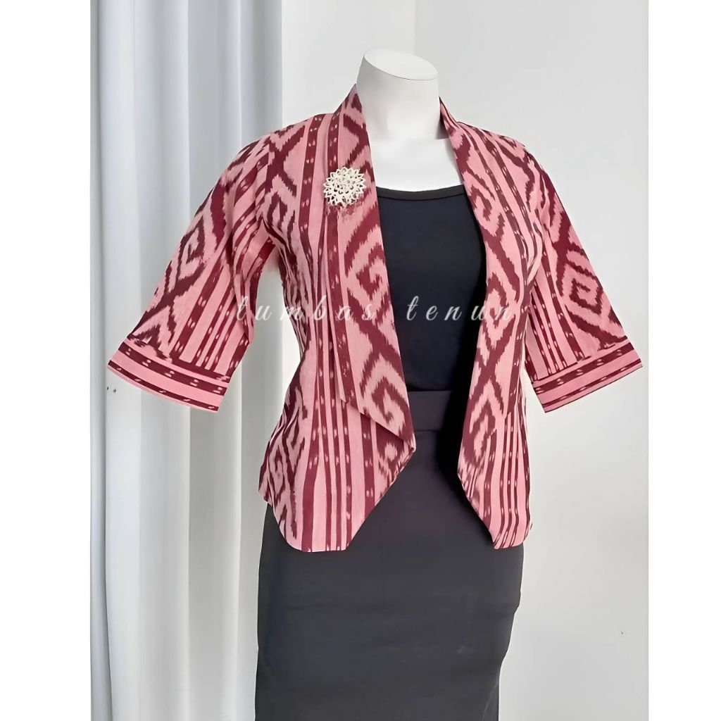 Jual hana blazer tenun outer tenun baju kantor | Shopee Indonesia