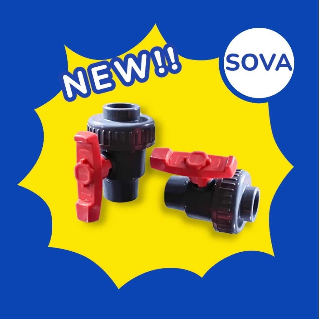Jual Stop Kran Watermur 1/2 Inch SOVA PVC Single Union Ballvalve Kran ...