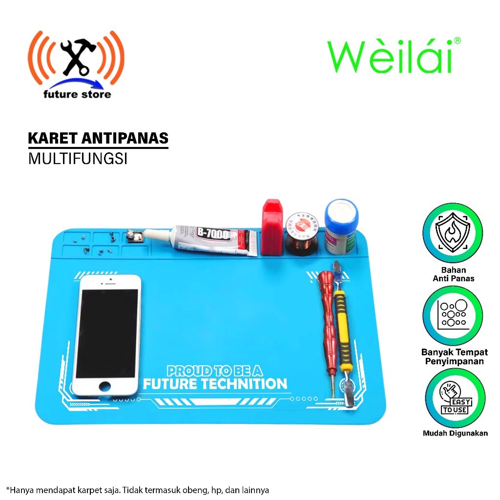 Jual Weilai WL-509 Karet Anti Panas Alas Service / Alas Solder / Matras ...