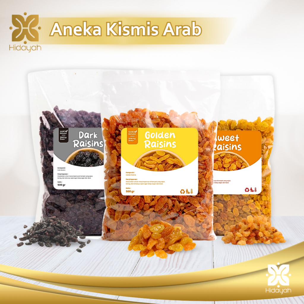Jual Kismis Arab Premium - Premium Golden Sweet Dark Raisin Original ...