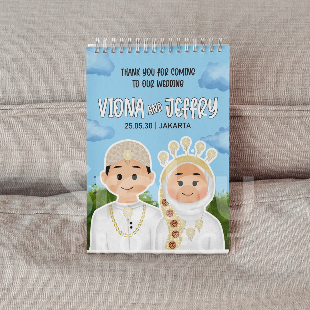 Jual A5/A6 Souvenir Notebook Pernikahan CUSTOM DESAIN/ Bloknote Seminar ...