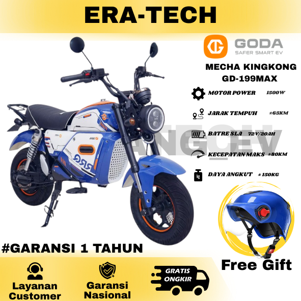 Jual GODA -Sepeda Motor listrik 72V 20 AH 1500 W- MECHA GD 199 RRQ DAN ...