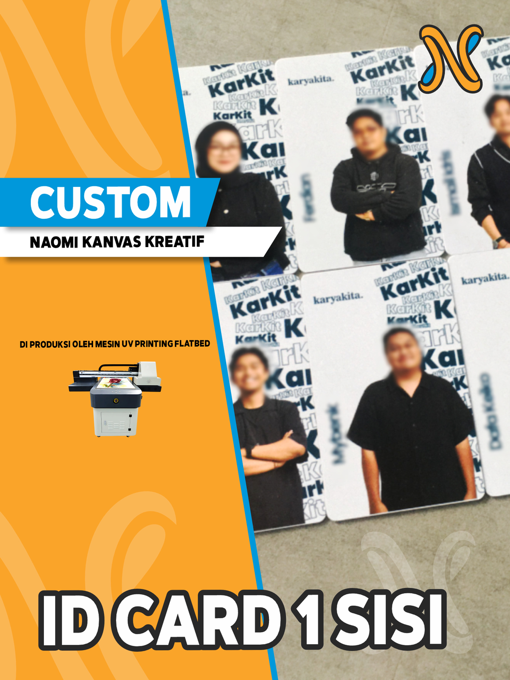 Jual CETAK ID CARD / ID BADGE PVC PRINT UV FULL COLOUR MURAH, AWET ...