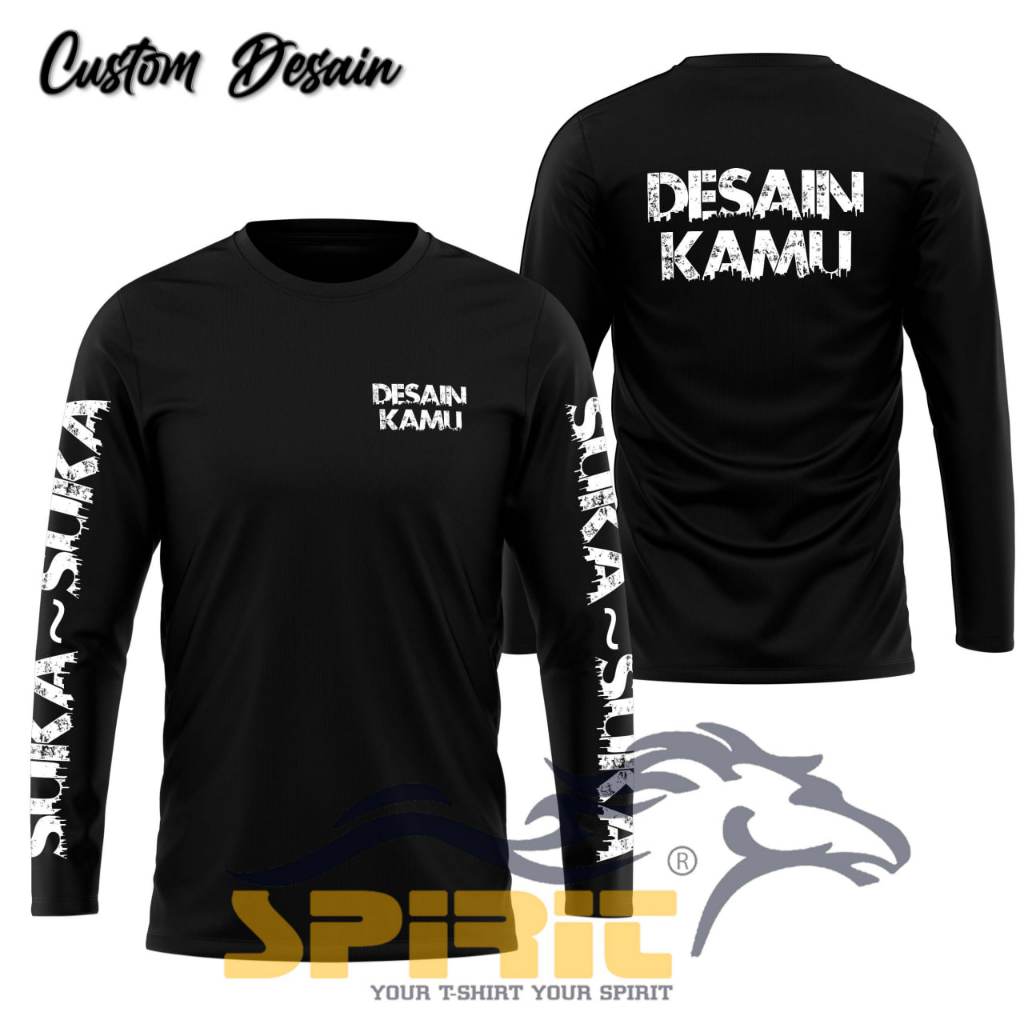 Jual KAOS CUSTOM DESAIN SENDIRI KAOS CUSTOM LENGAN PANJANG KATUN COMBAT ...