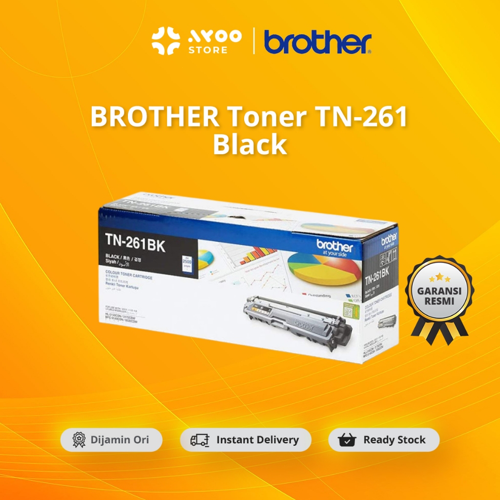 Jual BROTHER Toner Black TN-261 Black | Shopee Indonesia