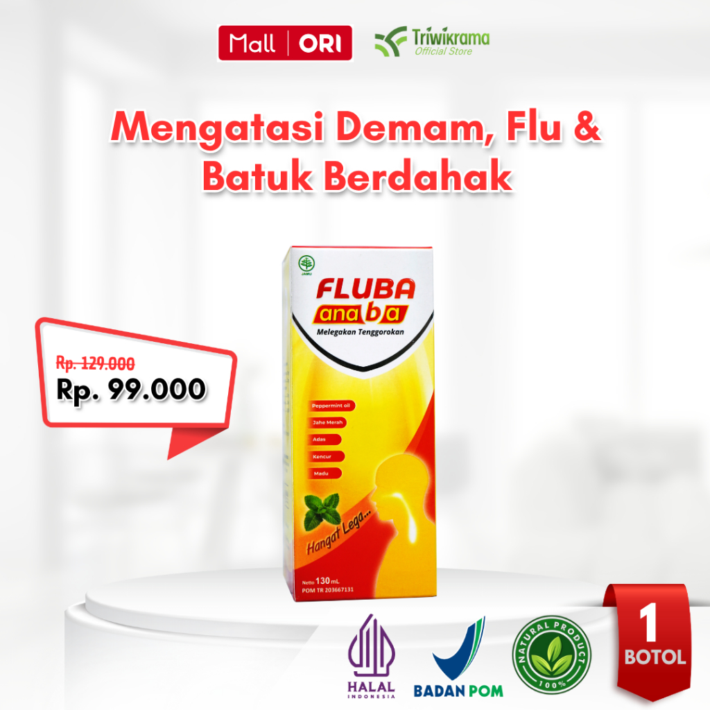 Jual Fluba Anaba 1 Botol 130ML - Untuk Meredakan Flu Batuk dan Hidung ...