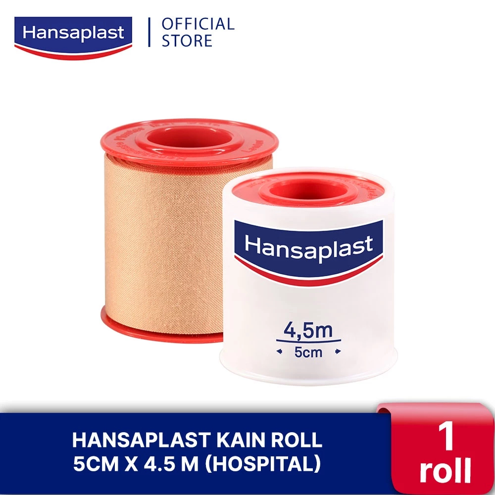 Jual HANSAPLAST Perban Luka Roll Kain 5cm x 4.5m P3K Perban Rol Besar ...