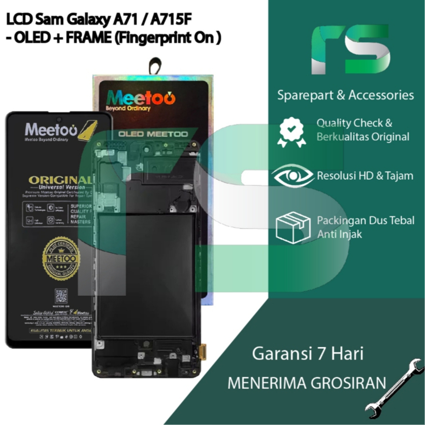 Jual LCD SAM A71 / A715 / A715F - OLED + FRAME ( FINGERPRINT ACTIVE ...