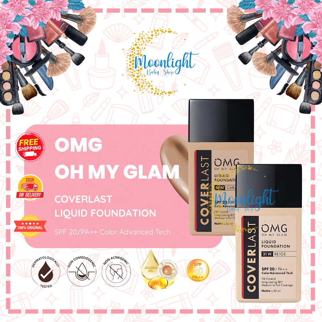 Jual OMG Oh My Glow Coverlast Liquid Foundation - Alas Bedak | Shopee ...