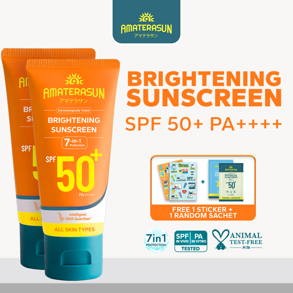 Jual AMATERASUN [REAL SPF Certified] [2 PCS ] Amaterasun Brightening Sunscreen SPF 50+ PA ...