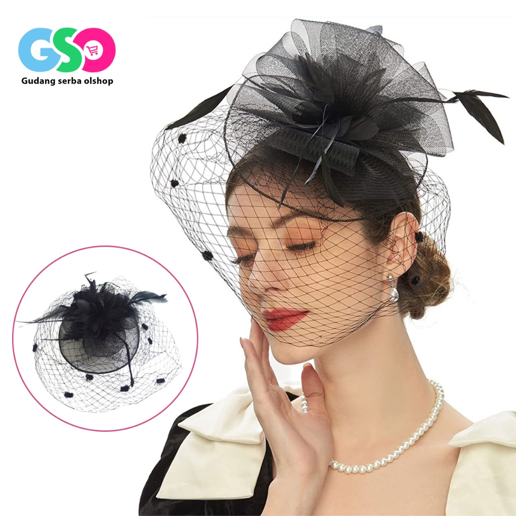 Jual Jepit Jala Fascinator Topi Jaring Pernikahan Topi Aksesoris Kepala ...