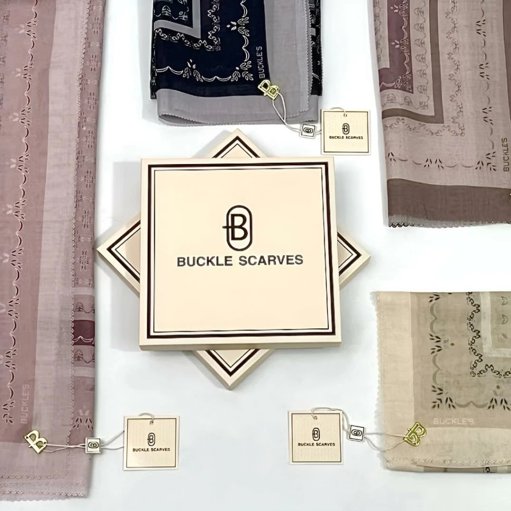 Jual [Isi 3 PCS] Hijab Segi Empat Motif Buckle Scarves Jilbab Kerudung ...