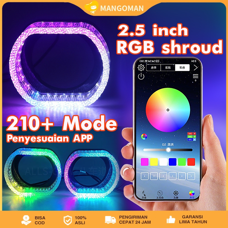 Jual Premium Ring Shroud Biled Acrylic Angel Eye Bluetooth 2.5inc ...