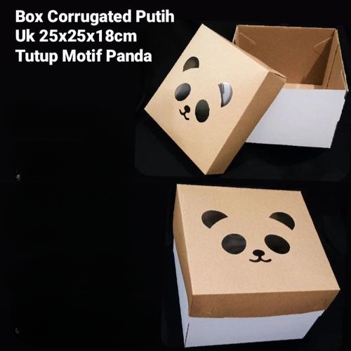 Jual Box Corrugated Putih Box Hampers Box Bolu Brwonies Tutup Motif ...