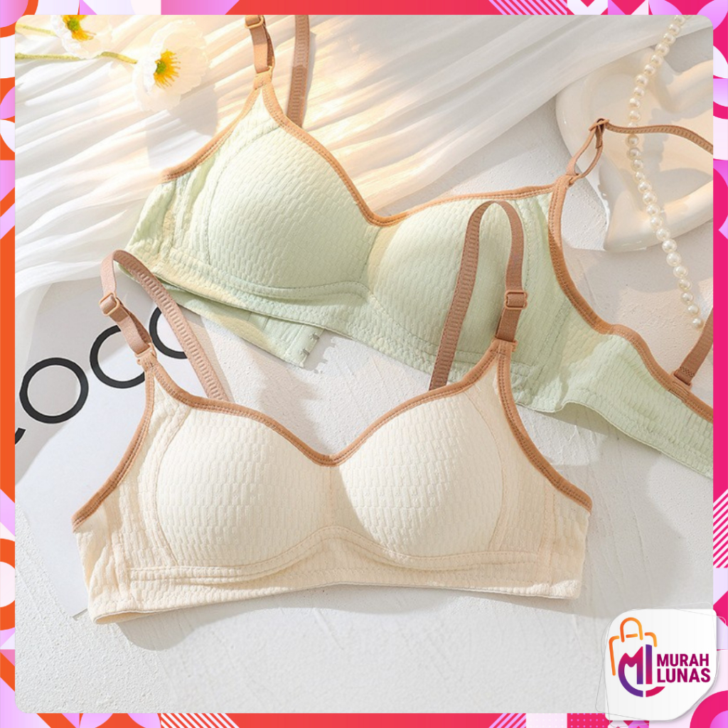 Jual MUNAS Bra Sport Wanita 7066 Motif Garis Lurus Tanpa Kawat Bh Push ...