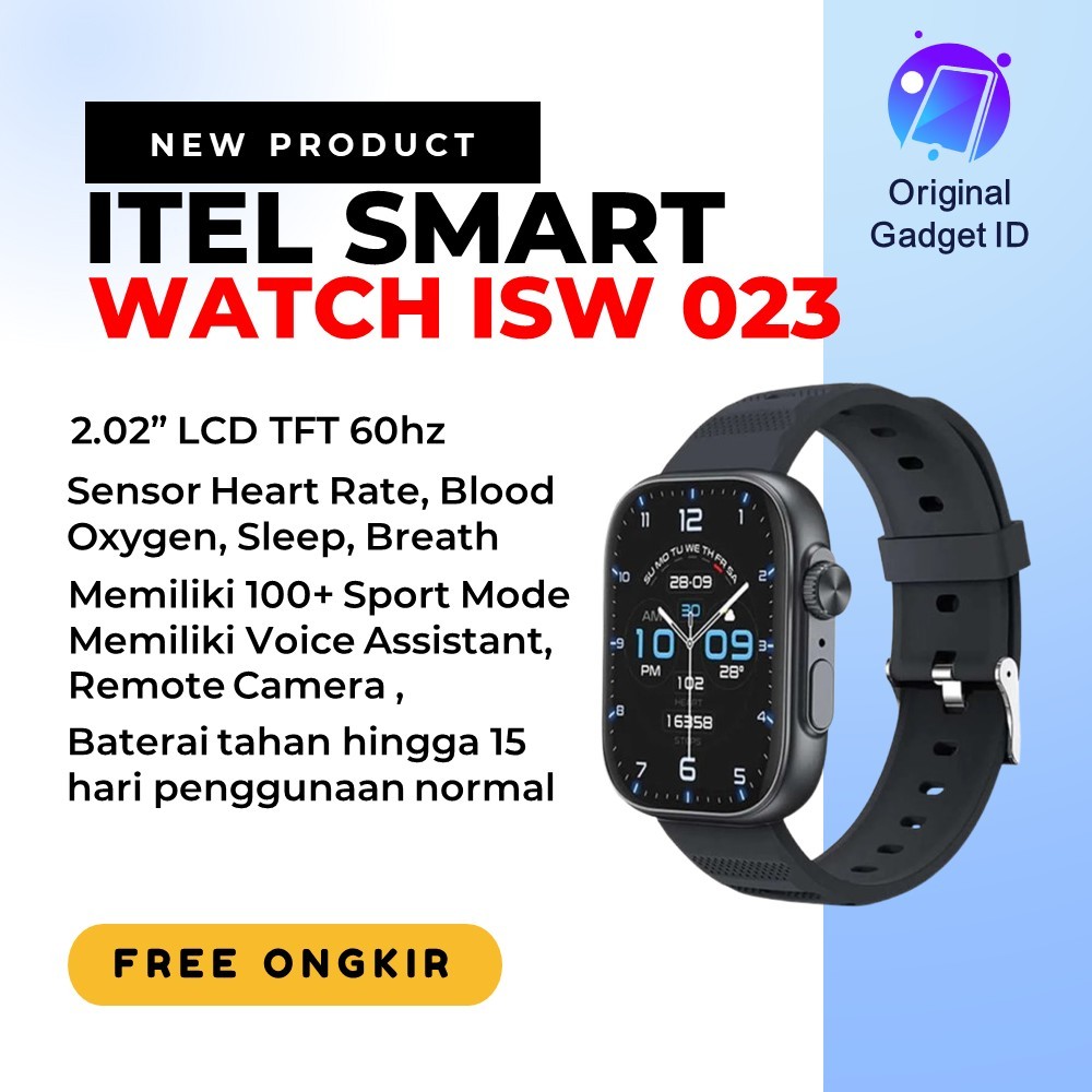 Jual Itel Smart Watch ISW - O23 | Tahan Air IP68 | 100 Mode Olahraga ...