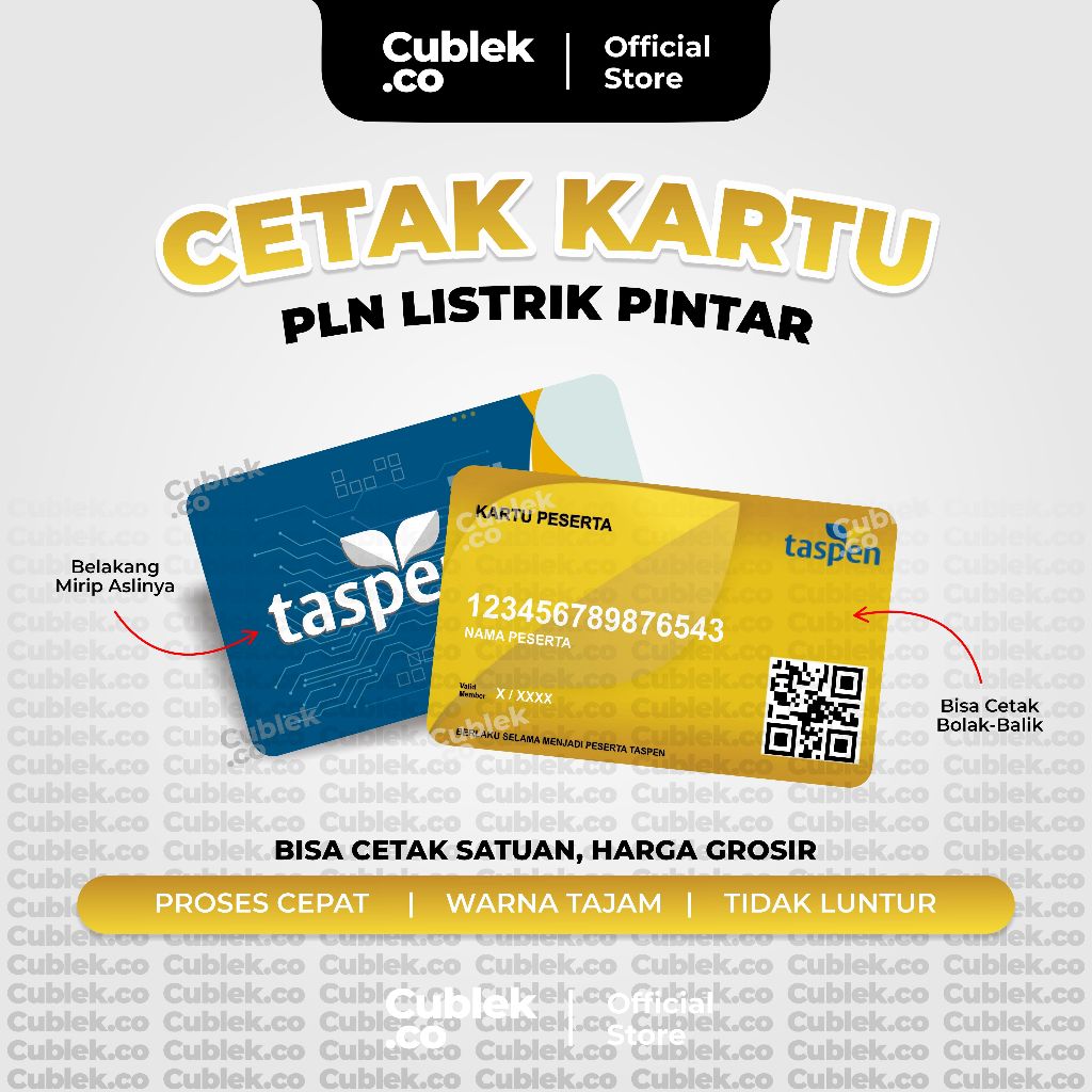 Jual Cetak ID Card Kartu Digital Fisik KARTU TASPEN Bisa Satuan Anti ...