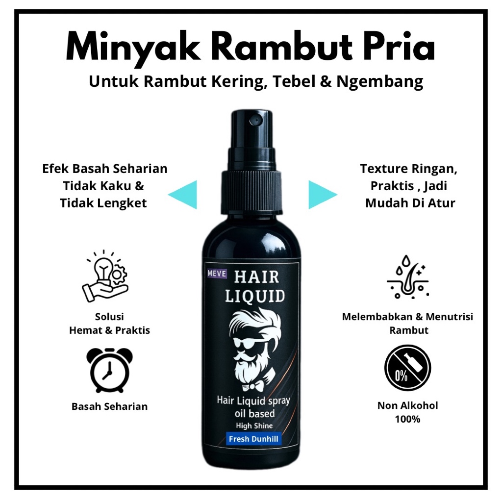 Jual Minyak Rambut Spray Pria MEV’E – Fresh DUnhill Series Hair Liquid ...