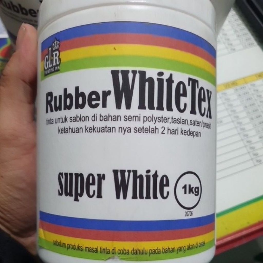 Jual Rubber Whitex Putih ( Khusus bahan Taslan,parasit dan polyster ...