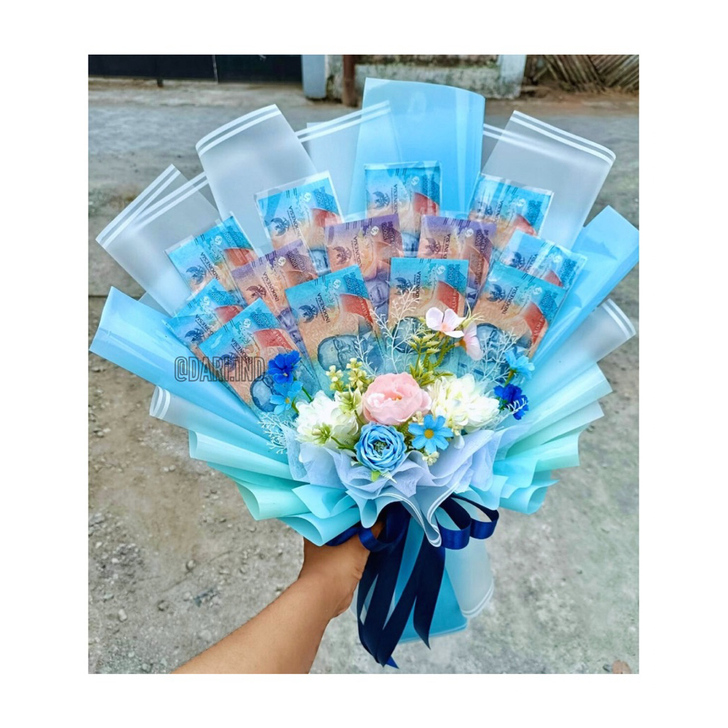 Jual BUKET UANG ASLI 10 LEMBAR / Money Bouquet / Buket Uang / Buket ...