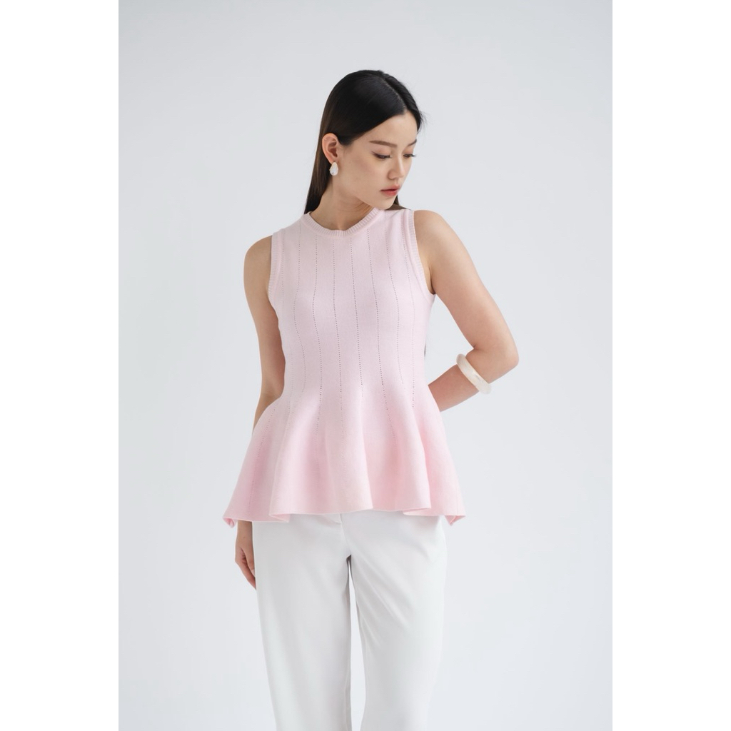 Jual BY LLERA - Lila Sleeveless Peplum Top | Shopee Indonesia