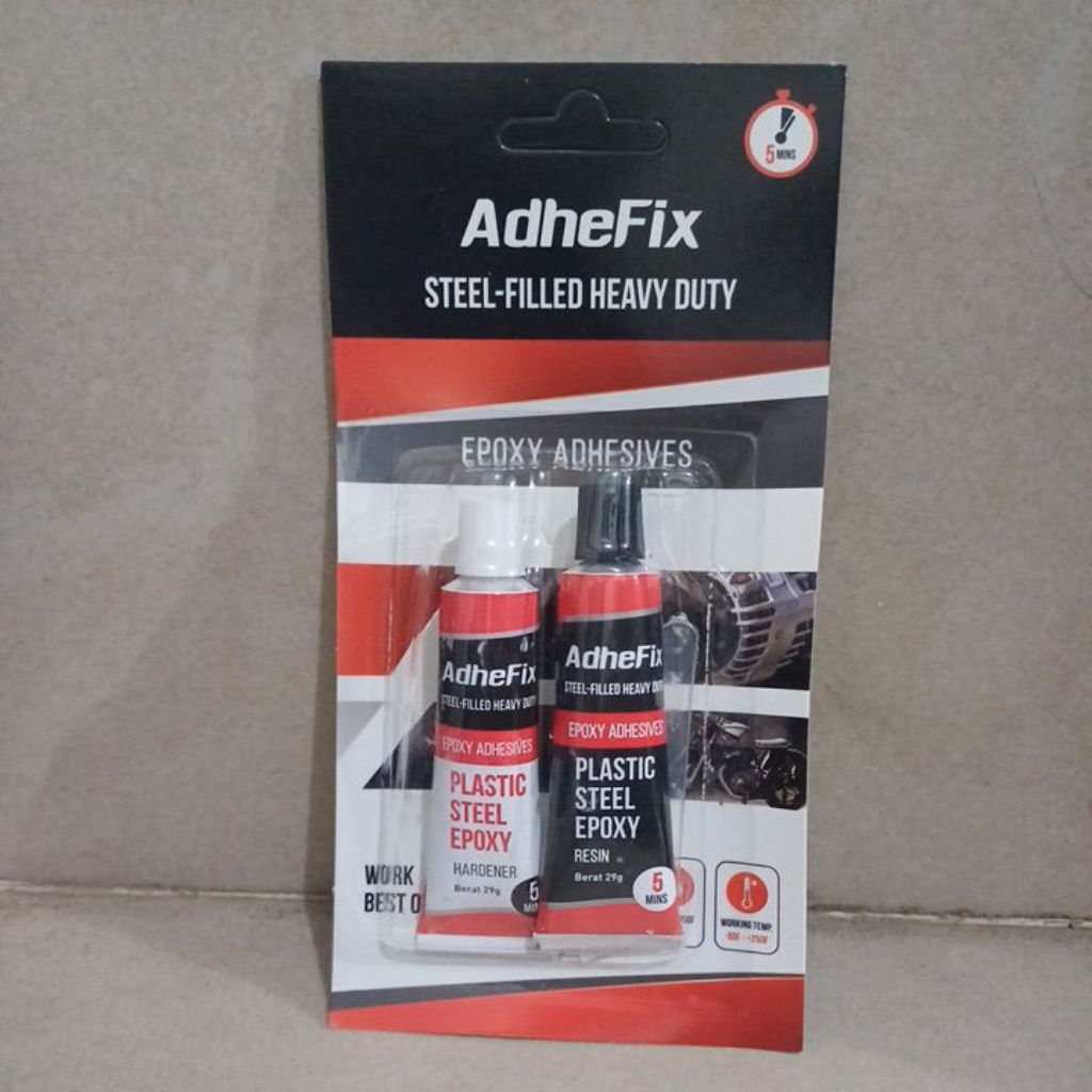 Jual Lem epoxy adhefix 5 menit lem besi campur 2 komponen | Shopee ...