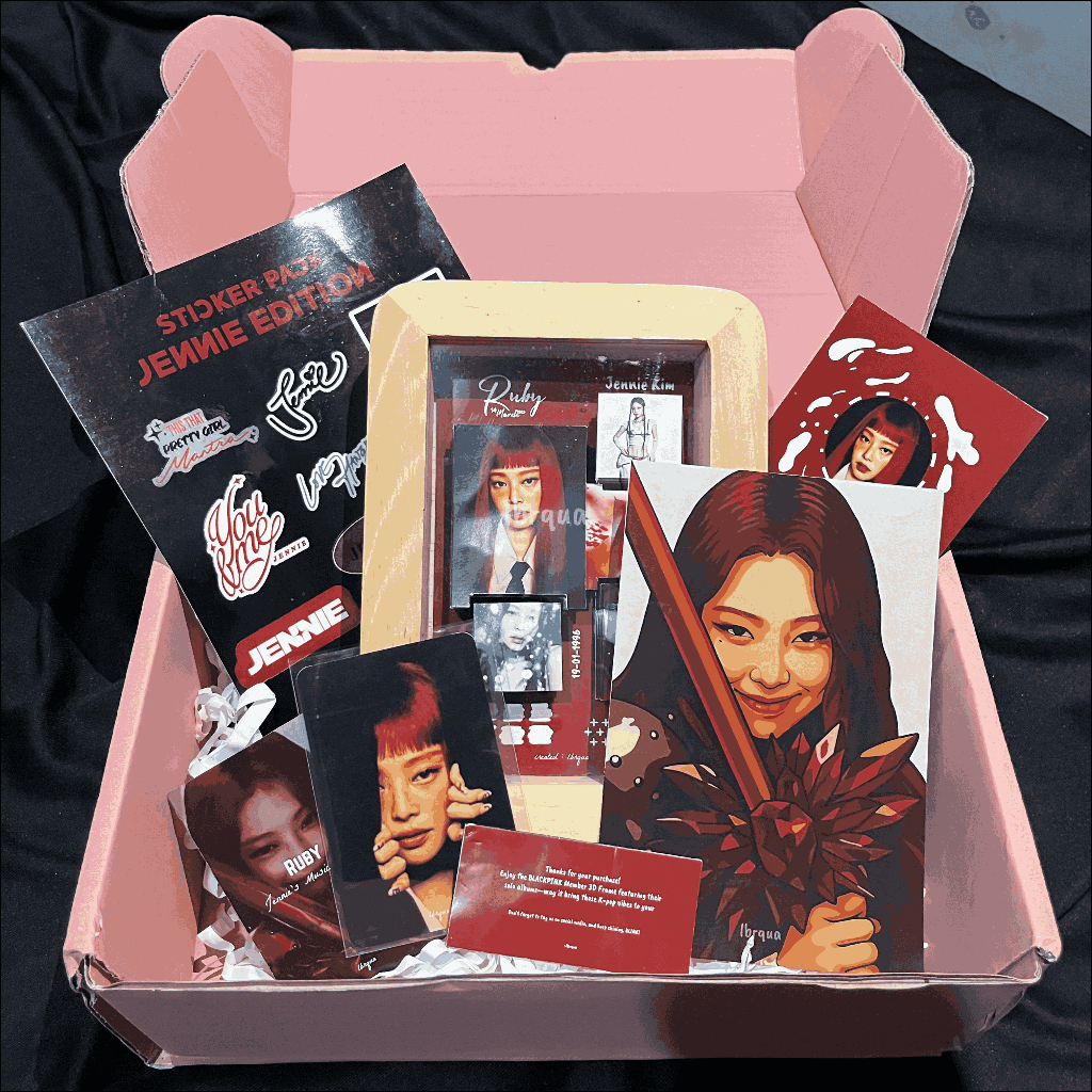Jual JENNIE “Ruby” Fanbox Set Merchandise Edisi Terbatas - Hiasan ...