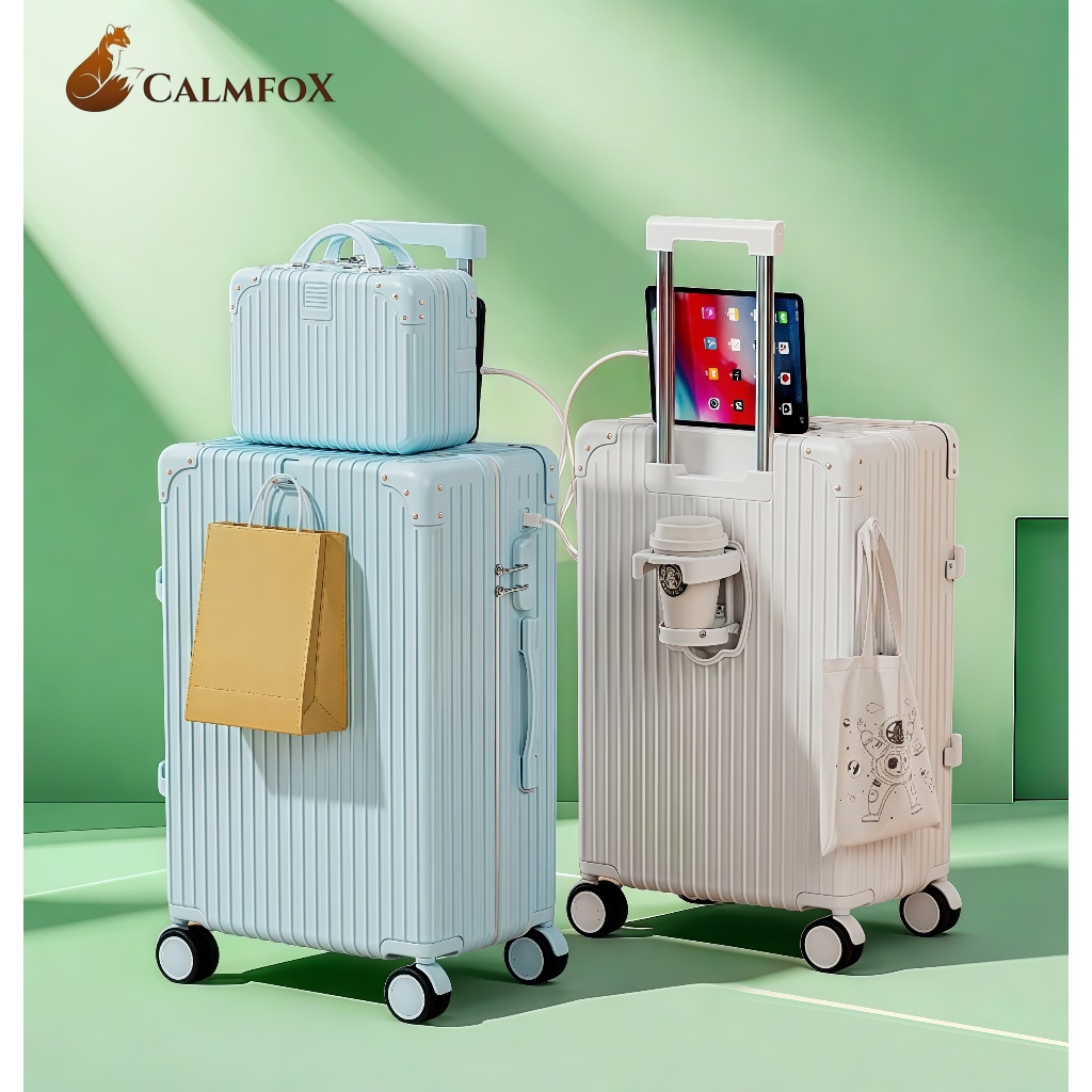 Jual Clamfox Koper Troli 24 Inch Kapasitas Besar Koper Tempat Gelas Air ...