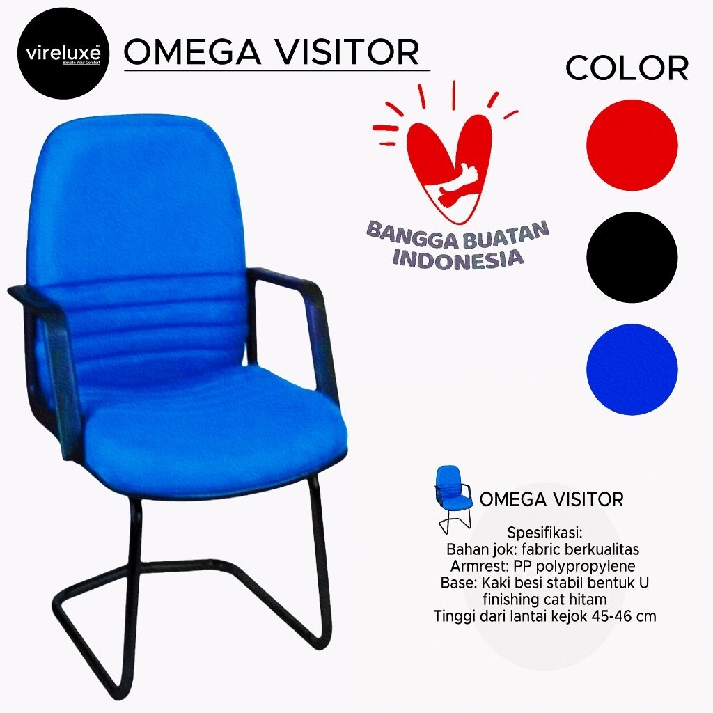 Jual Kursi hadap, Kursi visitor kaki besi stabil vireluxe OMEGA VISITOR ...