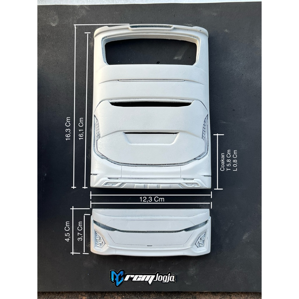 Jual Face / Cowl Miniatur Bus Jetbus 5 SHD 1:20 / Bumper / Bemper ...