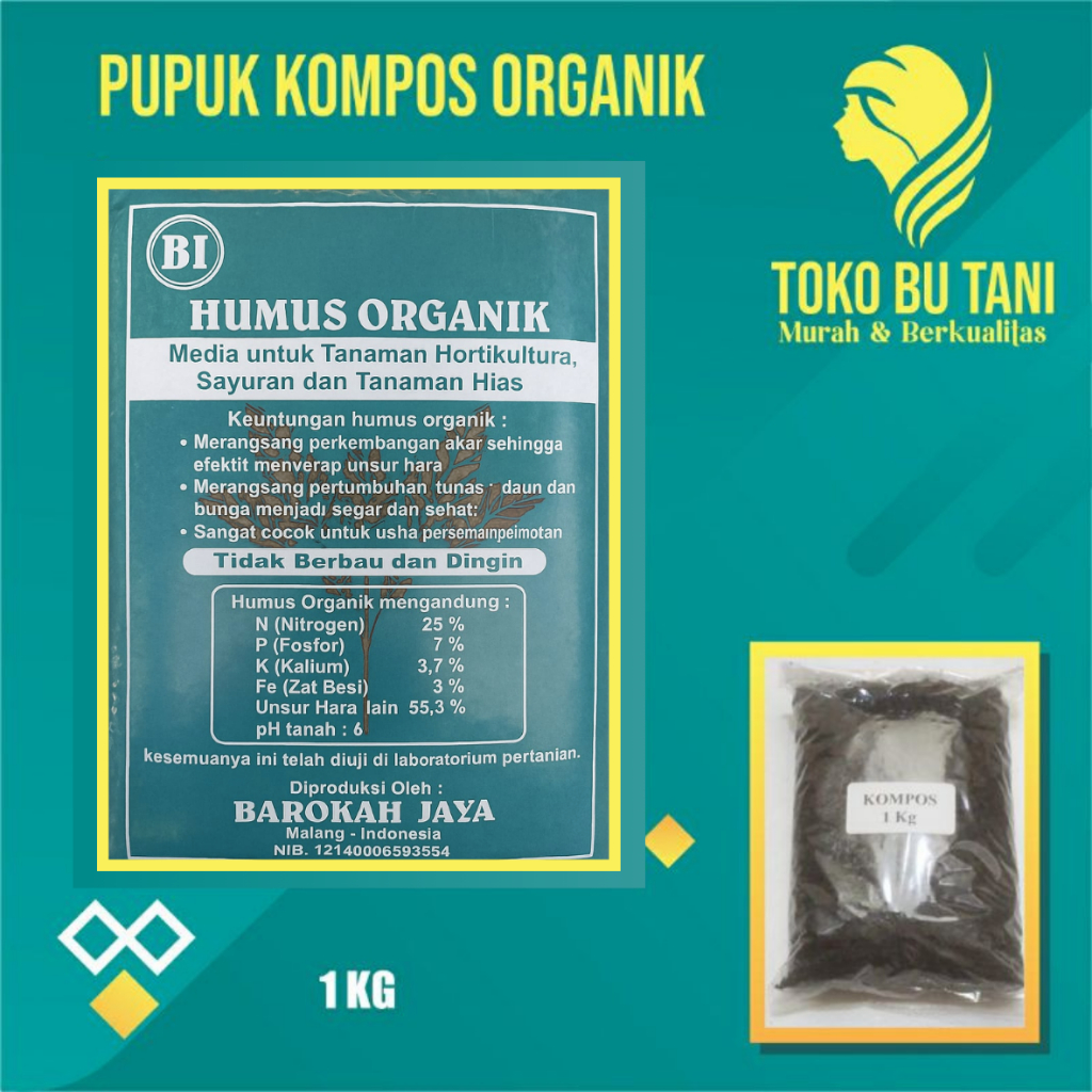 Jual 1kg Humus Kompos Pupuk Organik Berkualitas | Shopee Indonesia