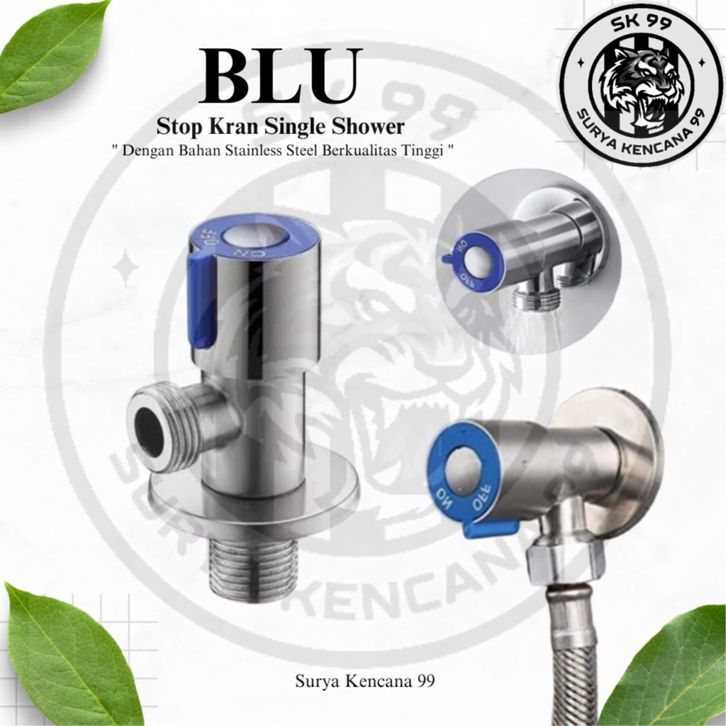 Jual Stop Kran Stainless 1/2 Inch SINGLE Cabang 1 Stopkran Toilet ...