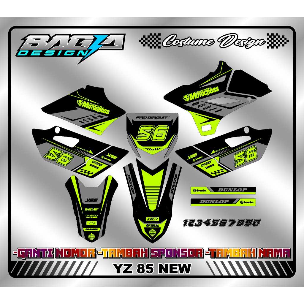 Jual STIKER YZ85 OLD / NEW DECAL YZ 85 NEW BEBEK STANDAR DECAL STIKER ...